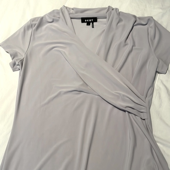 Dkny | Tops | Size L Dkny Blouse Pale Lavendergrey Color | Poshmark